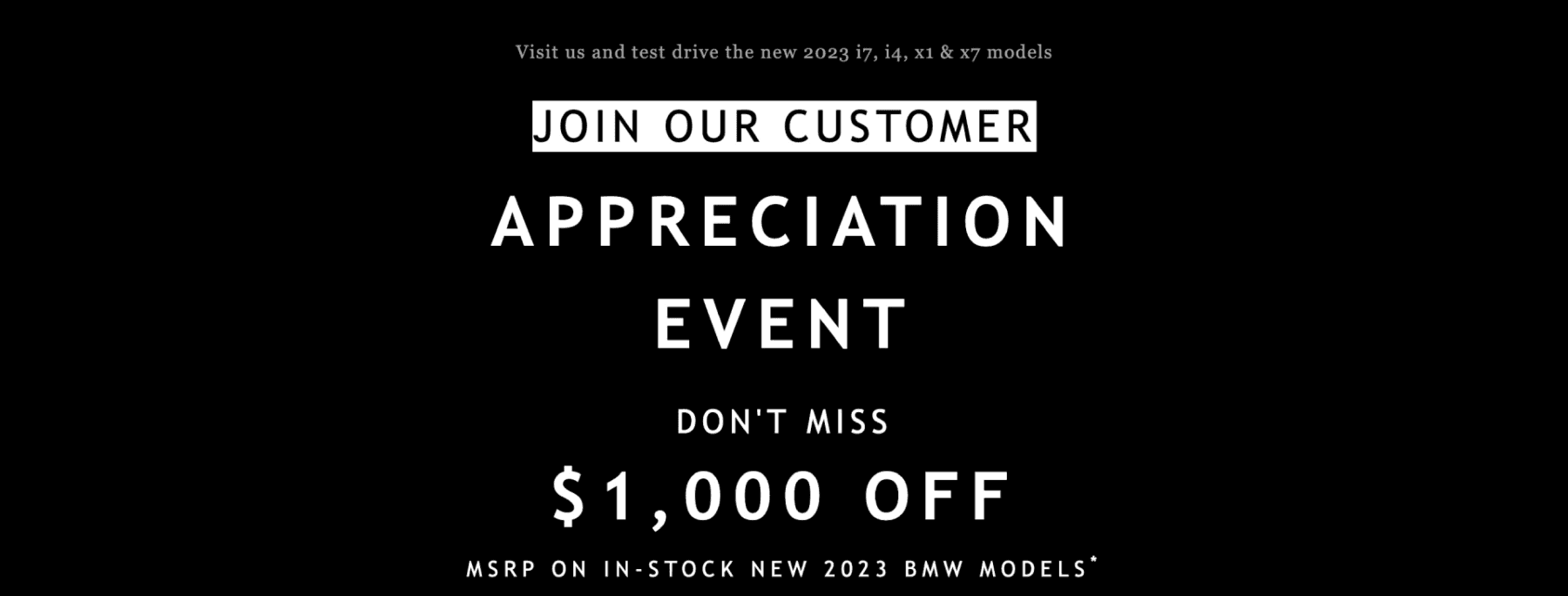 BMW Customer Appreciation Event | BMW Dealer in Greenwich CT