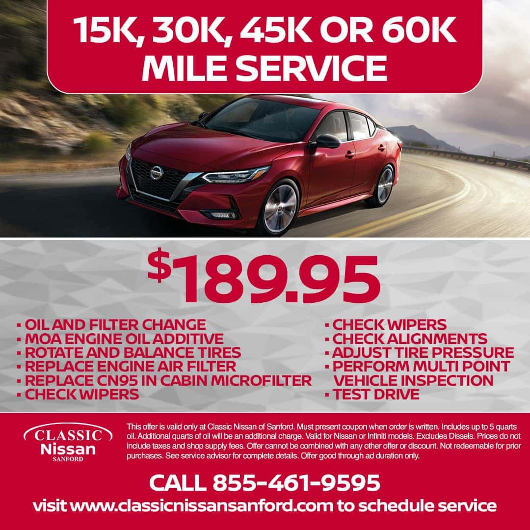 Auto Service Specials | Classic Nissan Sanford near Pinehurst