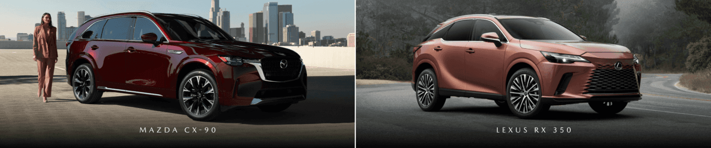 New 2024 Mazda CX-90 Vs. 2024 Lexus RX 350 SUV Comparison