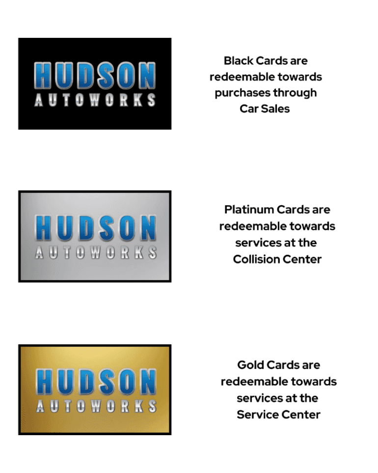 Hudson Autoworks Gift Cards | Hudson Autoworks