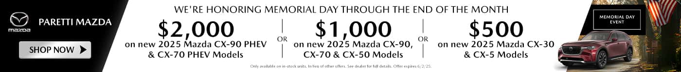 204 New Mazda Cars, SUVs in Stock | Paretti Mazda