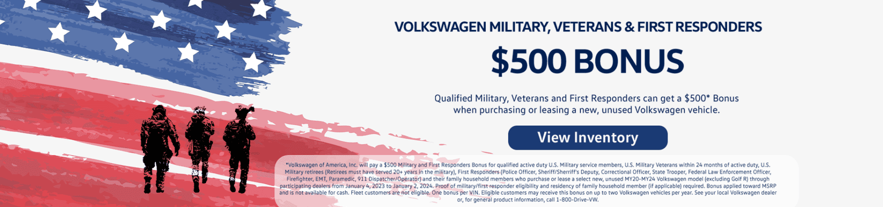 Honoring Our Heroes with Volkswagen Military and First Responders Bonus ...